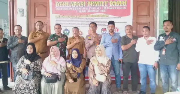 Muspika dan Panwascam Labuhan Haji Timur Gelar Deklarasi Pemilu Damai 2024