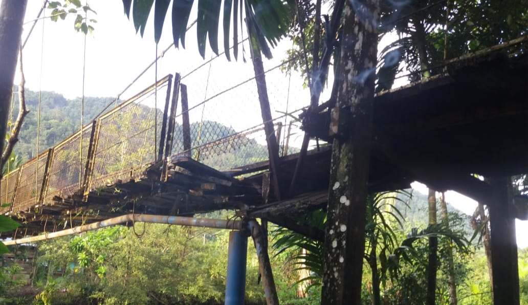 Respon Kerusakan Jembatan Gantung Panton Luas, PUPR Aceh Selatan : Dalam Waktu Dekat Segera Kita ...